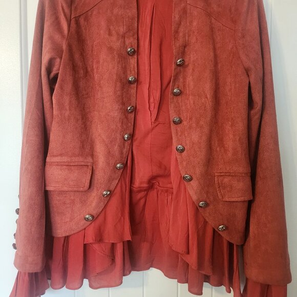 Adore | Jackets & Coats | Adore Faux Suede Military Style Blazer With ...
